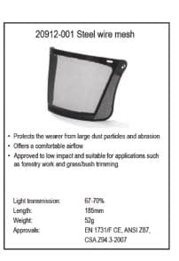 Hellberg Steel Wire Mesh Face Visor - Landpower Machinery