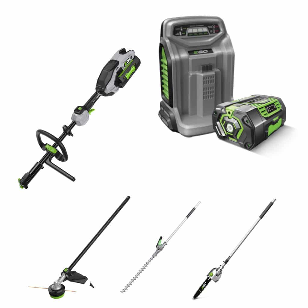 EGO MHBC1240E 4-in-1 Garden Multi-Tool Kit inc Powerload Trimmer Head ...